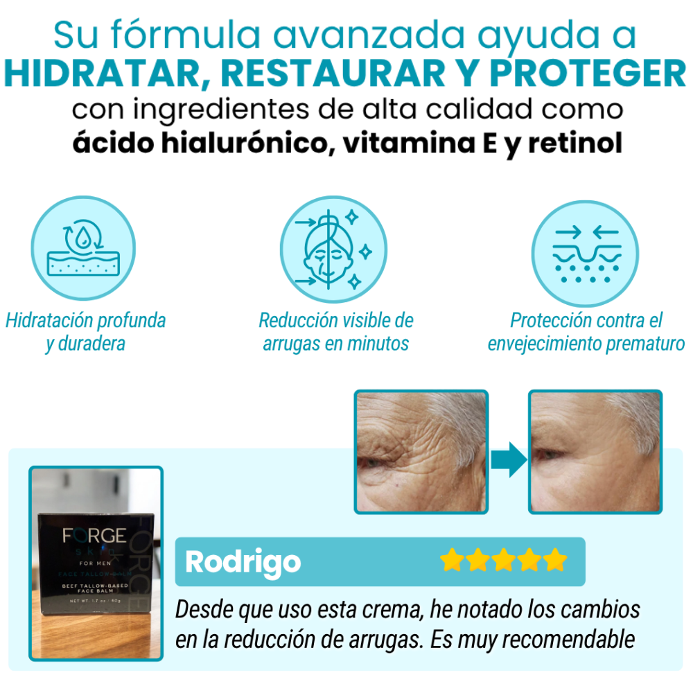 Forge Skin™ Crema Antiedad de Cebo de Res – PA 2